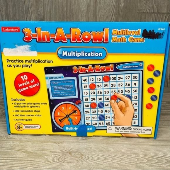 Lakeshore | Games | Lakeshore Three In A Row Multiplication Multilevel Math Game Homeschooling ...